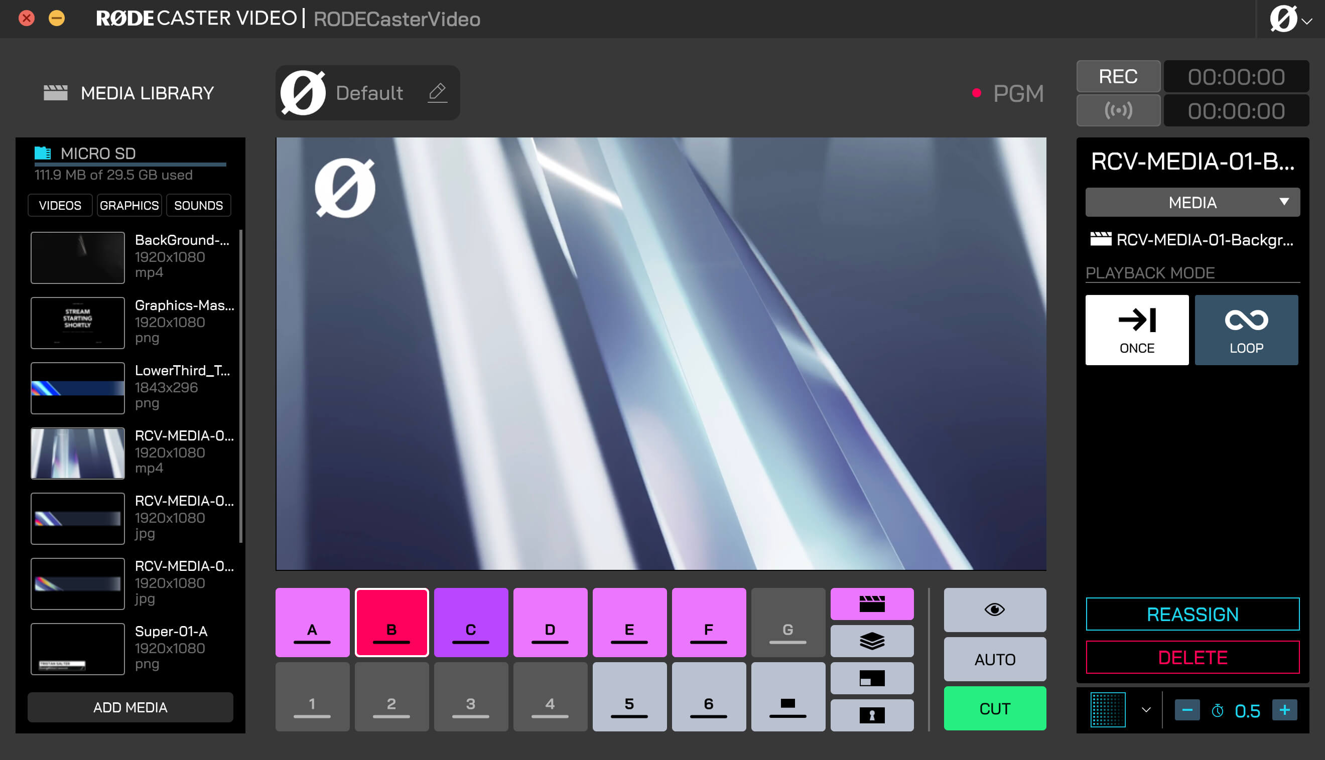 RØDECaster Video User Guide | Building and Using Scenes | RØDE (DE)